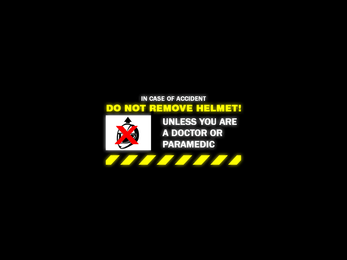 Do not remove Helmet | Reflective Sticker– RAW